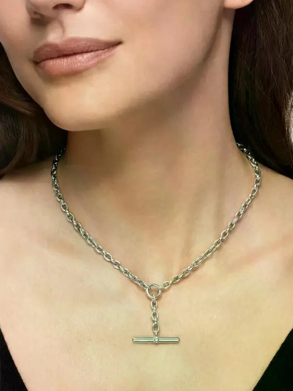 David Yurman Dy Mercer® Diamond Chain Necklace - Silver