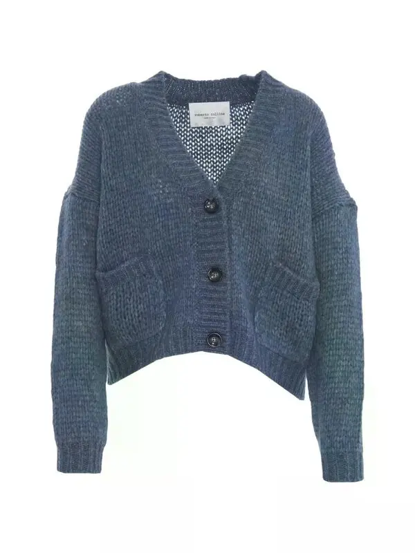 ROBERTO COLLINA Chunky-knit V-neck Cardigan