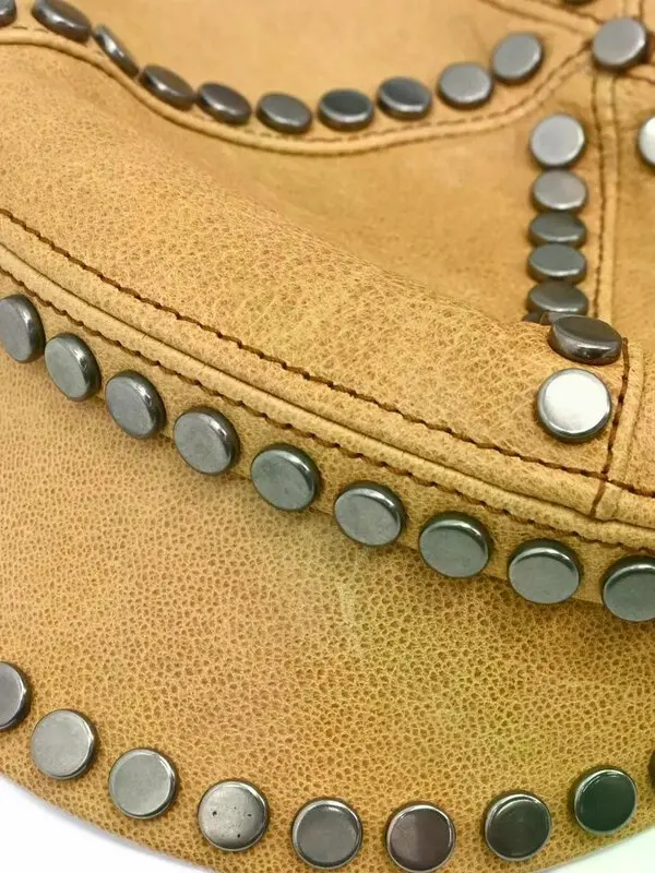 Prada Studded Leather Casquette Hat
