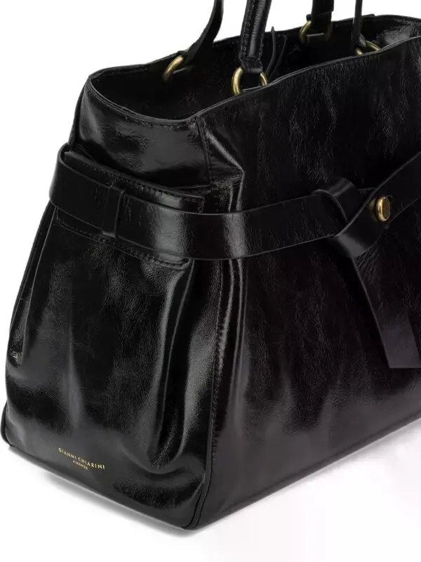 GIANNI CHIARINI Miranda Belted Leather Tote Bag