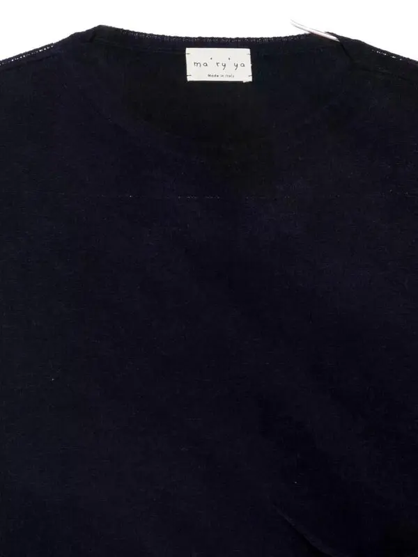 MA'RY'YA Patch-pocket Crew Neck Sweater