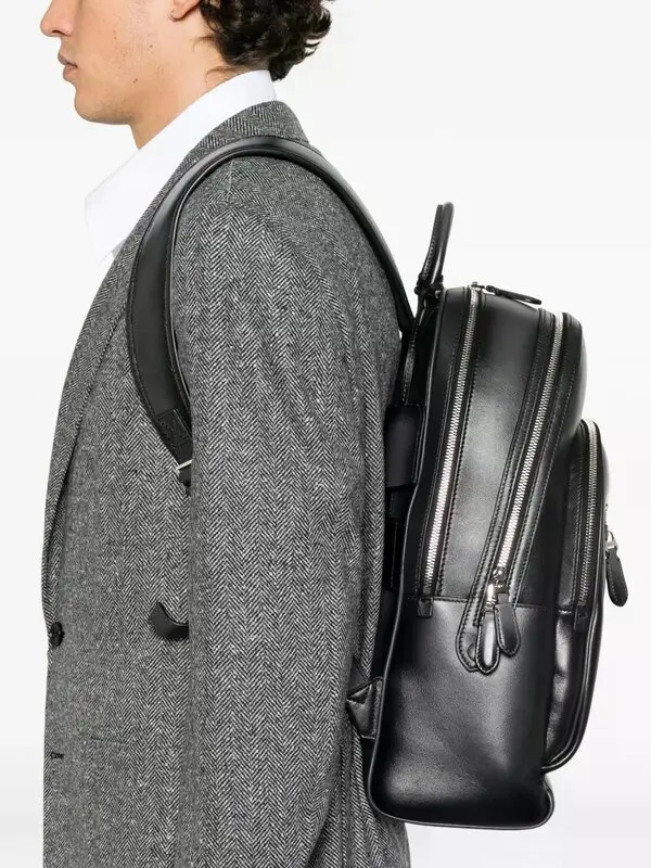 Santoni Zip-around Leather Backpack