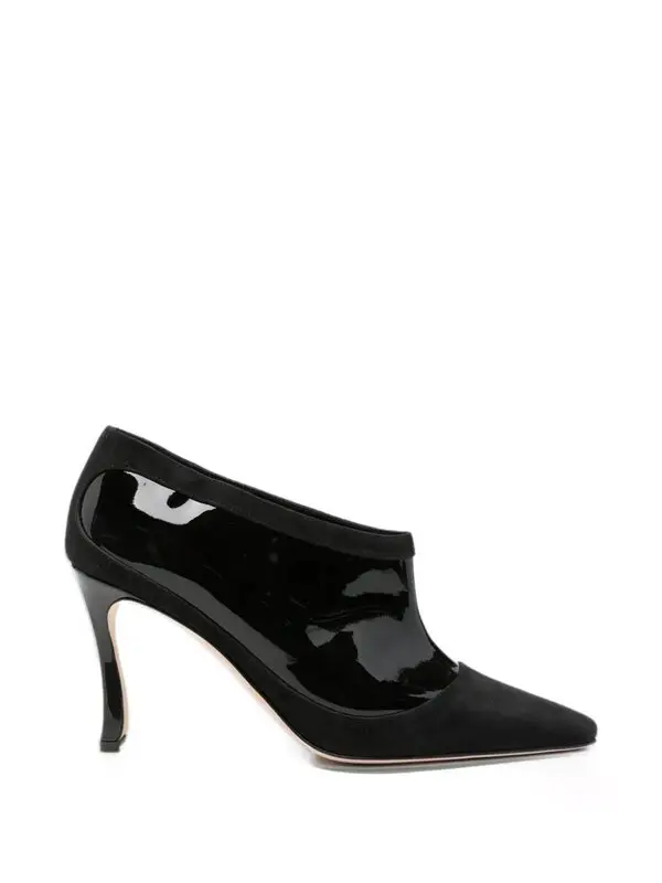 Manolo Blahnik Ters Patent-leather Ankle Boots - Black
