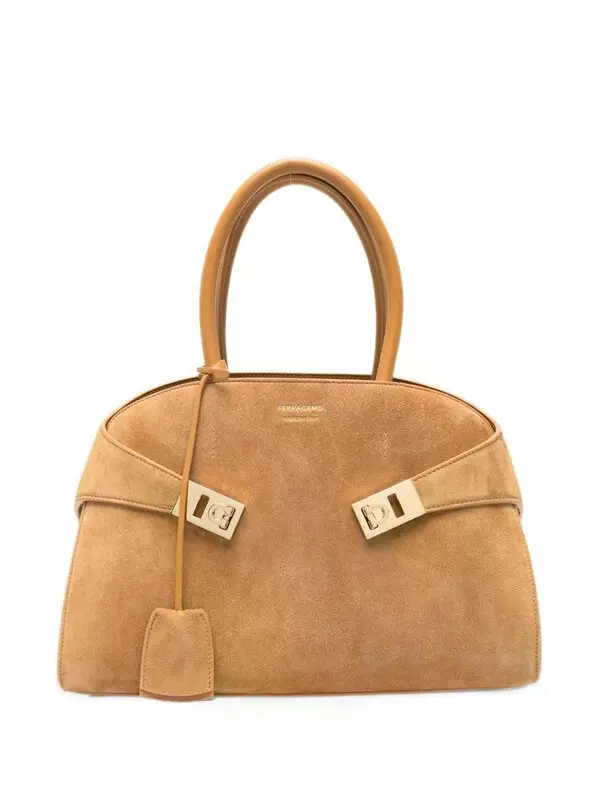 FERRAGAMO Hug Suede Tote Bag