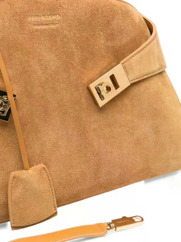 FERRAGAMO Hug Suede Tote Bag