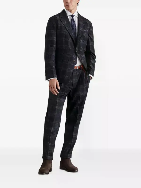 Brunello Cucinelli Checked Wool-blend Suit