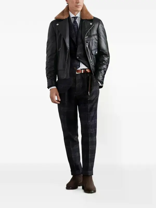 Brunello Cucinelli Checked Wool-blend Suit