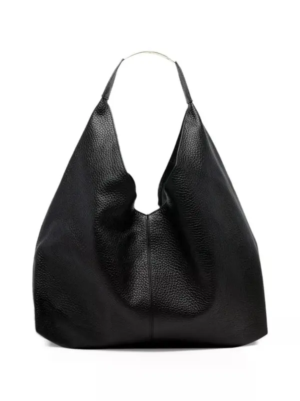 MY BEST BAG FIRENZE Big Macro Dollar Ellipse Grained Leather Shoulder Bag