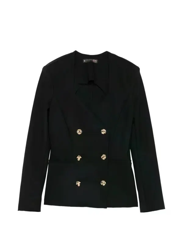 Chiara Boni La Petite Robe Hester Double-breasted Collarless Jacket