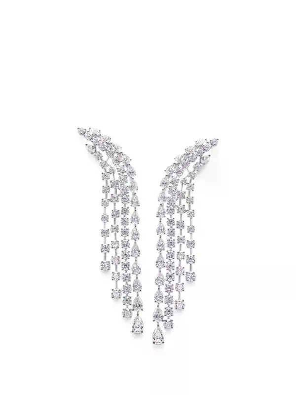 ARZANO Diamond Chandelier Earrings - Silver