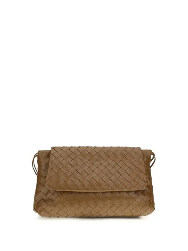 Bottega Veneta Intrecciato Shoulder Bag - Brown