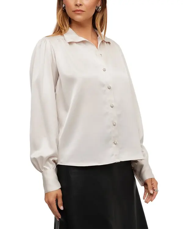 Fifteen Twenty Chloe Collared Long Sleeve Blouse