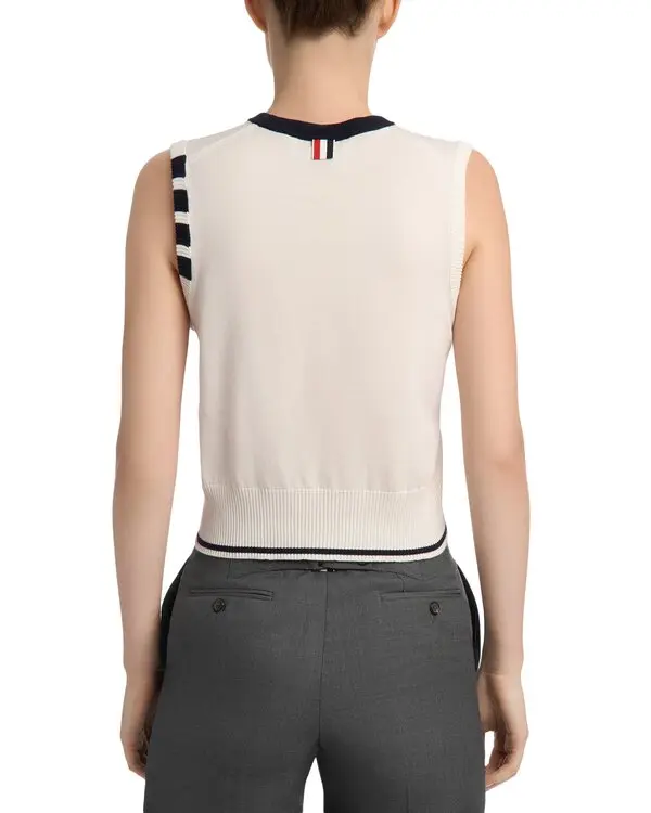 Thom Browne Stretch Cotton Jersey Stitch Shell