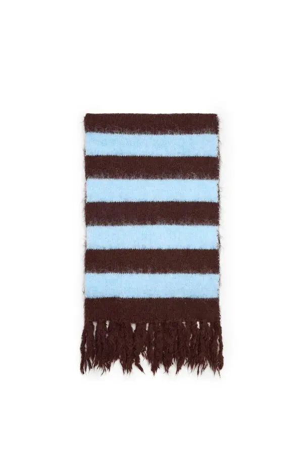 JAMES LAKELAND Teal & Stripe Blanket Scarf