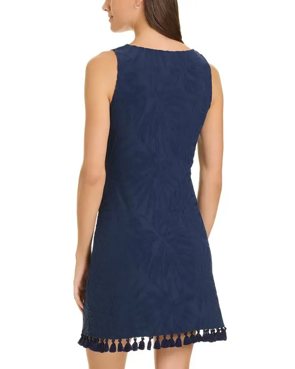 BLEU BY ROD BEATTIE A Line Pom Pom Trim Cover-up Dress