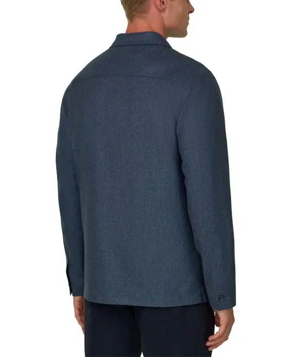 Boggi Milano Wool Flannel Melange Shacket