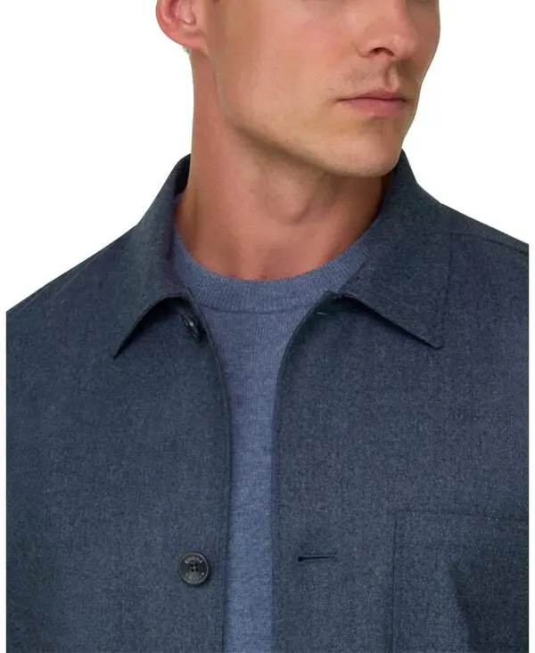 Boggi Milano Wool Flannel Melange Shacket