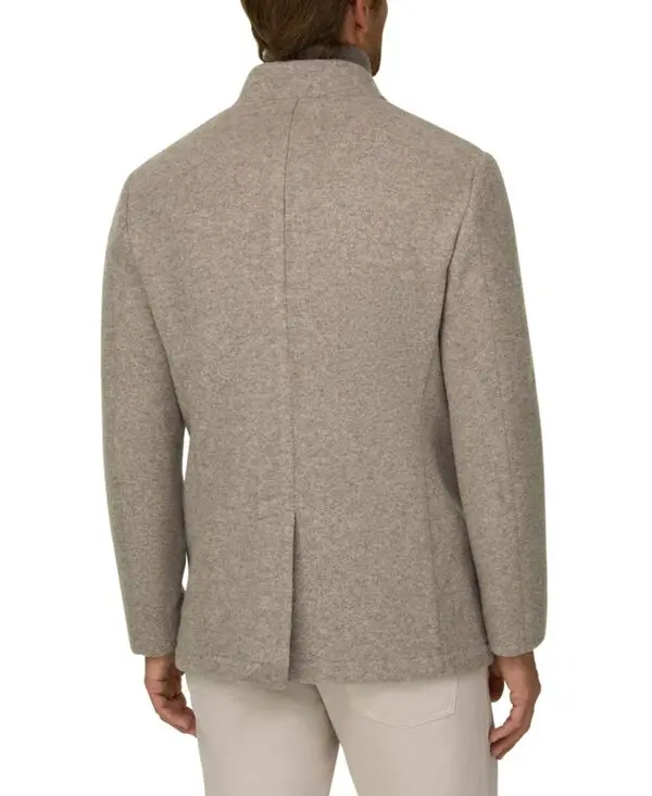 Boggi Milano Wool Cashmere Blend Melange Peacoat