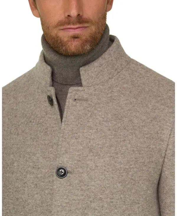Boggi Milano Wool Cashmere Blend Melange Peacoat