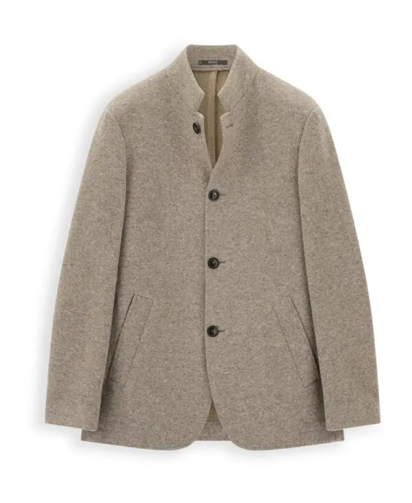 Boggi Milano Wool Cashmere Blend Melange Peacoat