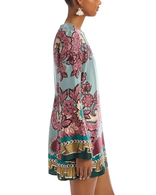 La DoubleJ Mini Supremes Floral Print Silk Swing Dress