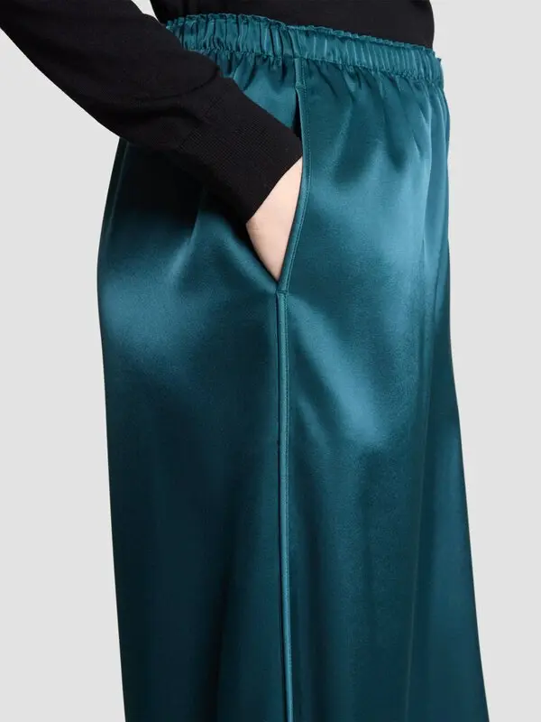 Theory Satin Relaxed Wide-leg Pants