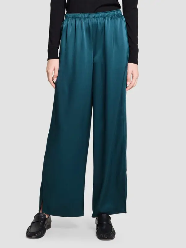 Theory Satin Relaxed Wide-leg Pants