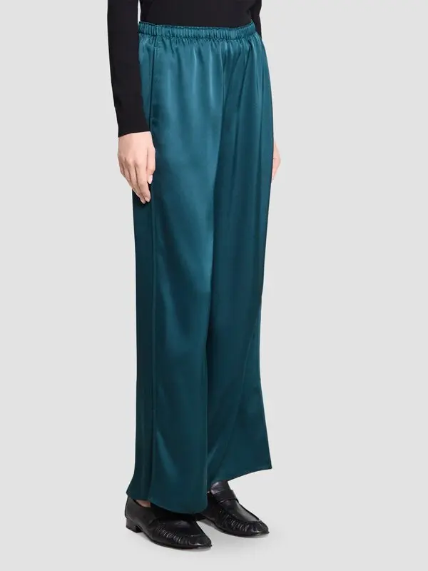 Theory Satin Relaxed Wide-leg Pants