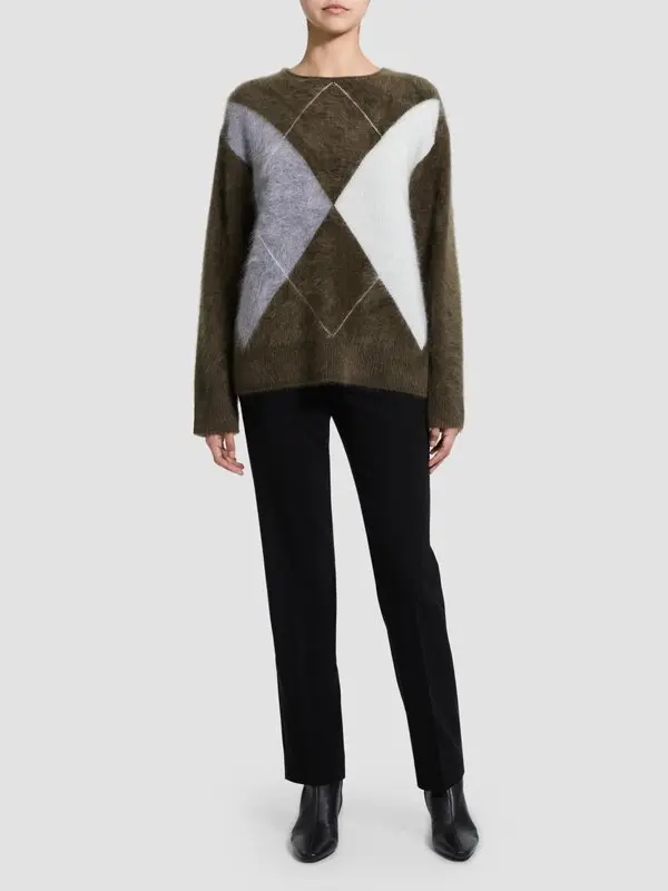 Theory Brushed Argyle Sweater
