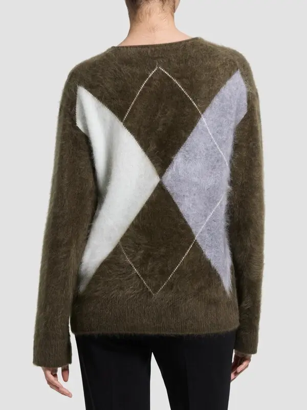 Theory Brushed Argyle Sweater