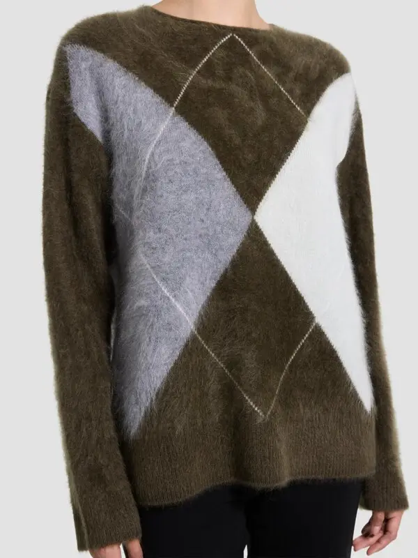 Theory Brushed Argyle Sweater