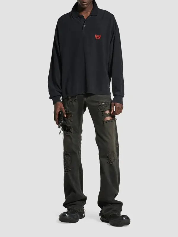 Balenciaga Laurel Classic Long Sleeve Regular Polo Shirt
