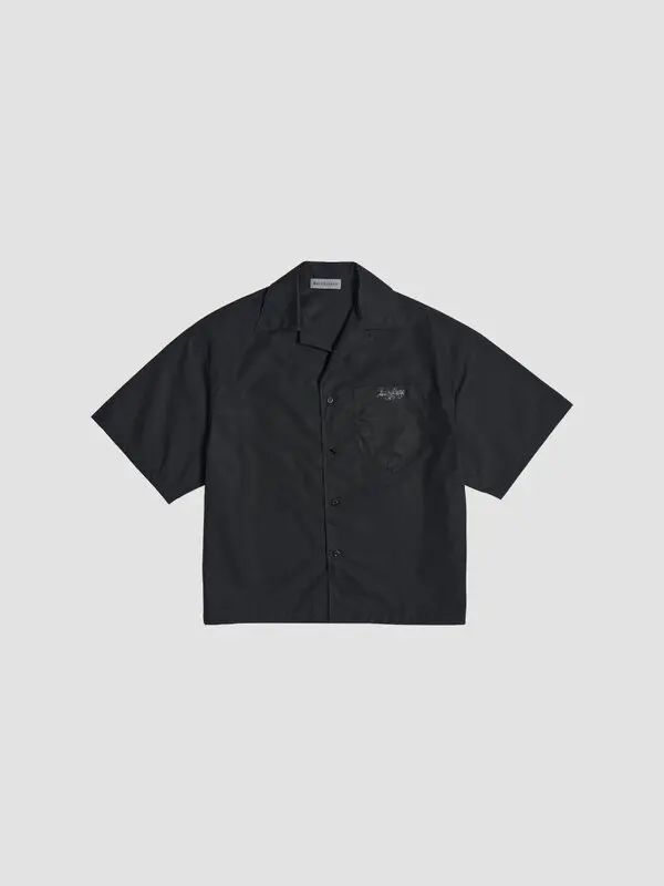 Balenciaga Sketchy Bowling Short Sleeve Shirt - Black