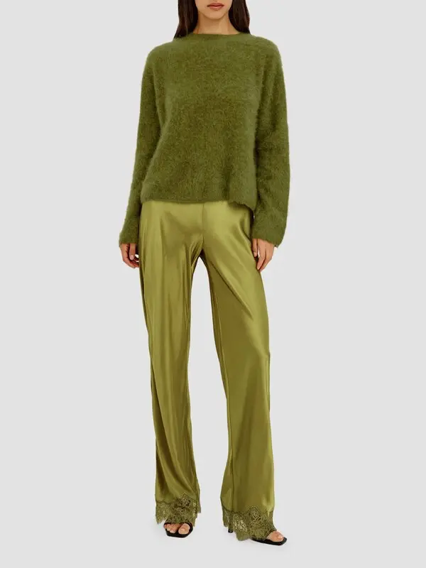 Rails Silvi Satin & Lace Straight-leg Pants