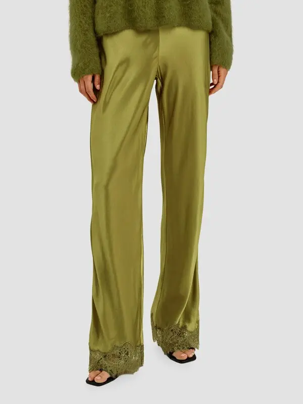 Rails Silvi Satin & Lace Straight-leg Pants