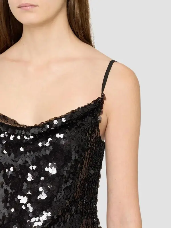 L'AGENCE Calista Sequin Cowlneck Camisole