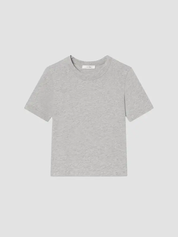 FRAME The Heather Boxy Crewneck T-shirt
