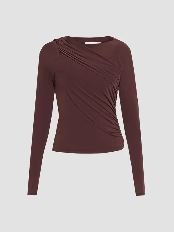 FRAME The Draped Top - Currant