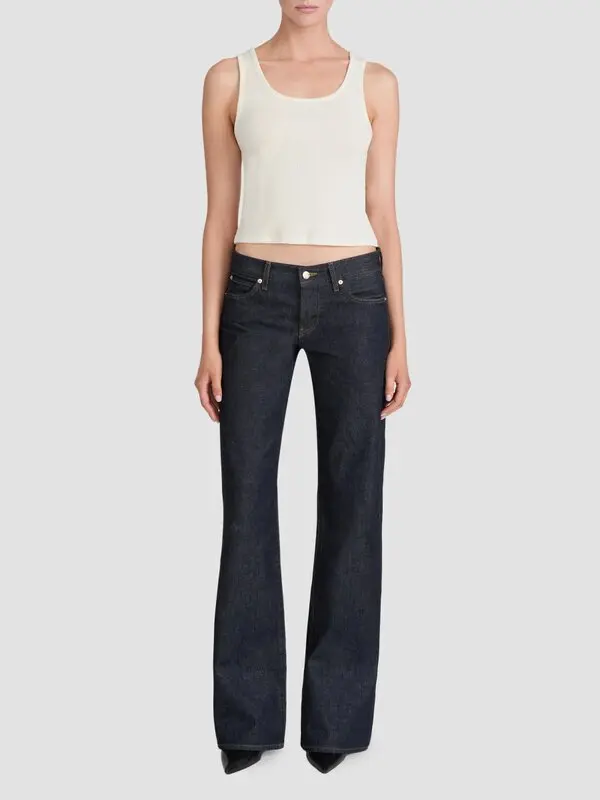 FRAME The Gray Low-rise Flared-leg Jeans