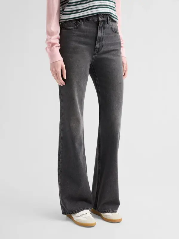 Guest In Residence Cotton High-rise Flared-leg Jeans