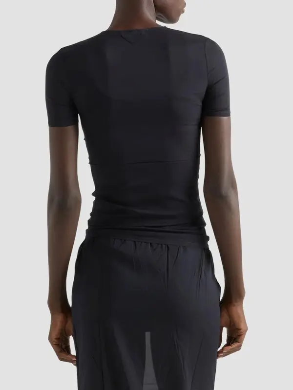 Prada Stretch Silk Chiffon Top