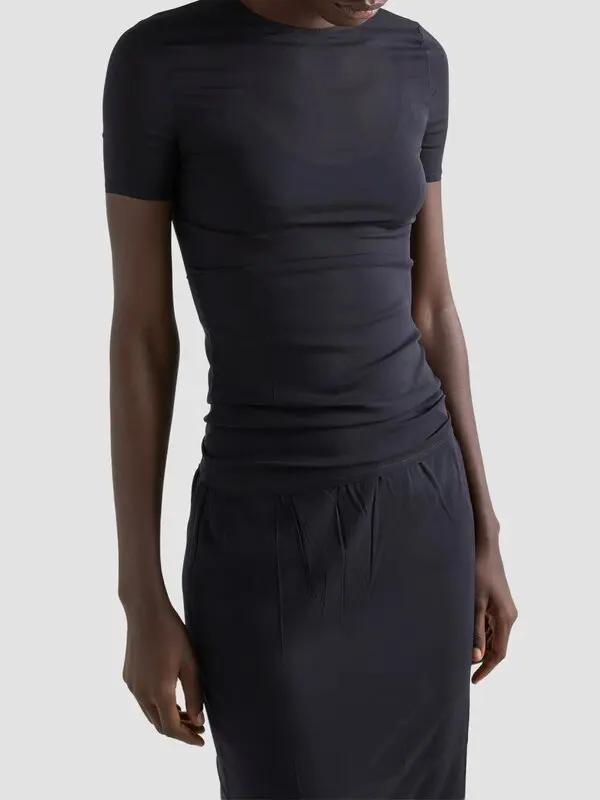 Prada Stretch Silk Chiffon Top