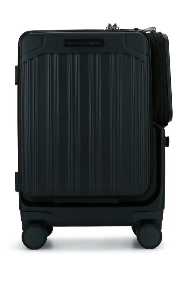 PIQUADRO Cabin Trolley Suitcase With 4 Wheels, Multi-pocket Polycarbonate Shell