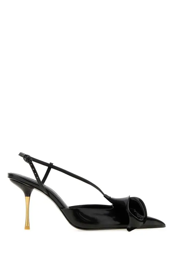 Cult Gaia Leather Calla Pumps - Black