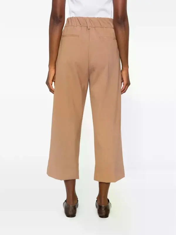 MY MYTHS Elasticated-waistband Cropped Trousers