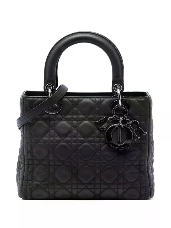 Dior 2011 Medium Lambskin Cannage Lady Satchel