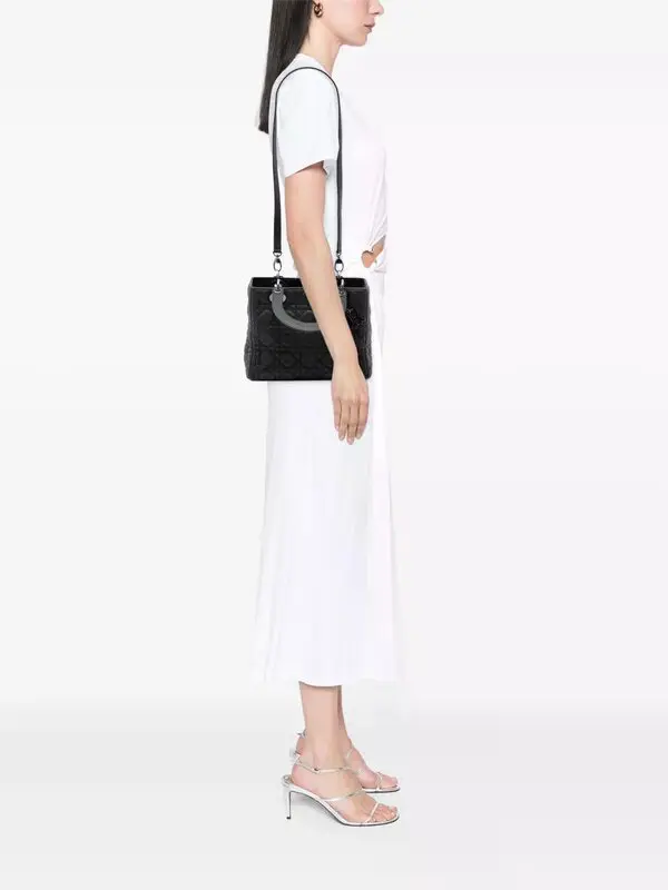 Dior 2011 Medium Lambskin Cannage Lady Satchel