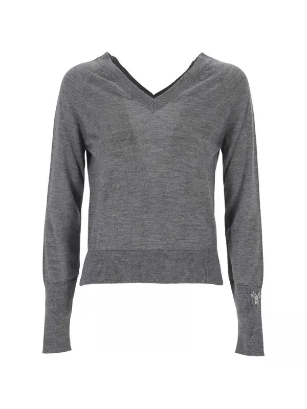 Simone Rocha Embellished V-neck Sweater