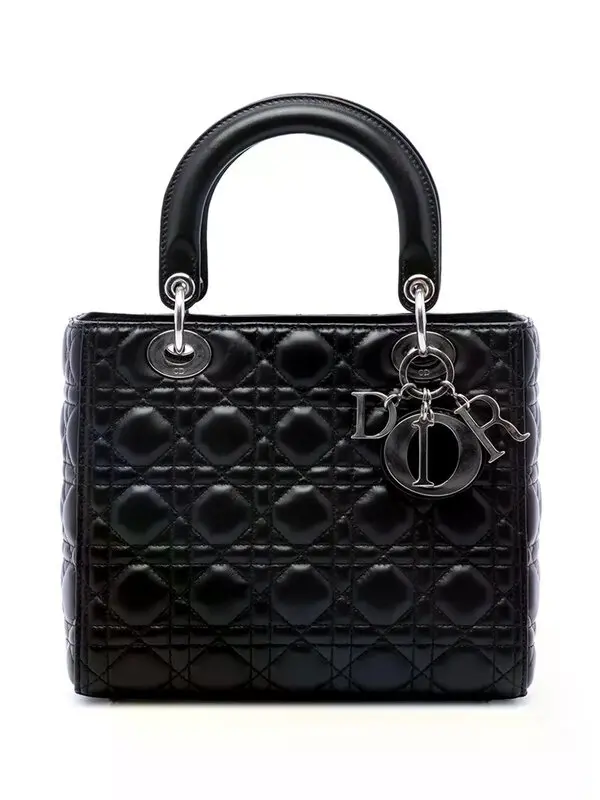 Dior 2007 Medium Lambskin Cannage Lady Satchel
