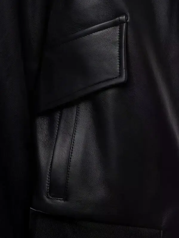 GIULIANO GALIANO Morris Leather-panelled Bomber Jacket